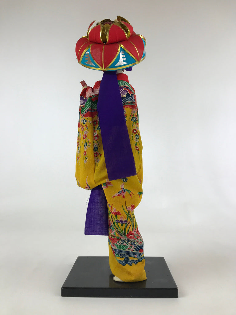 Japanese Fabric Okinawan Ryukyuan Dancer Doll Vtg Silk Kimono Geisha F ...