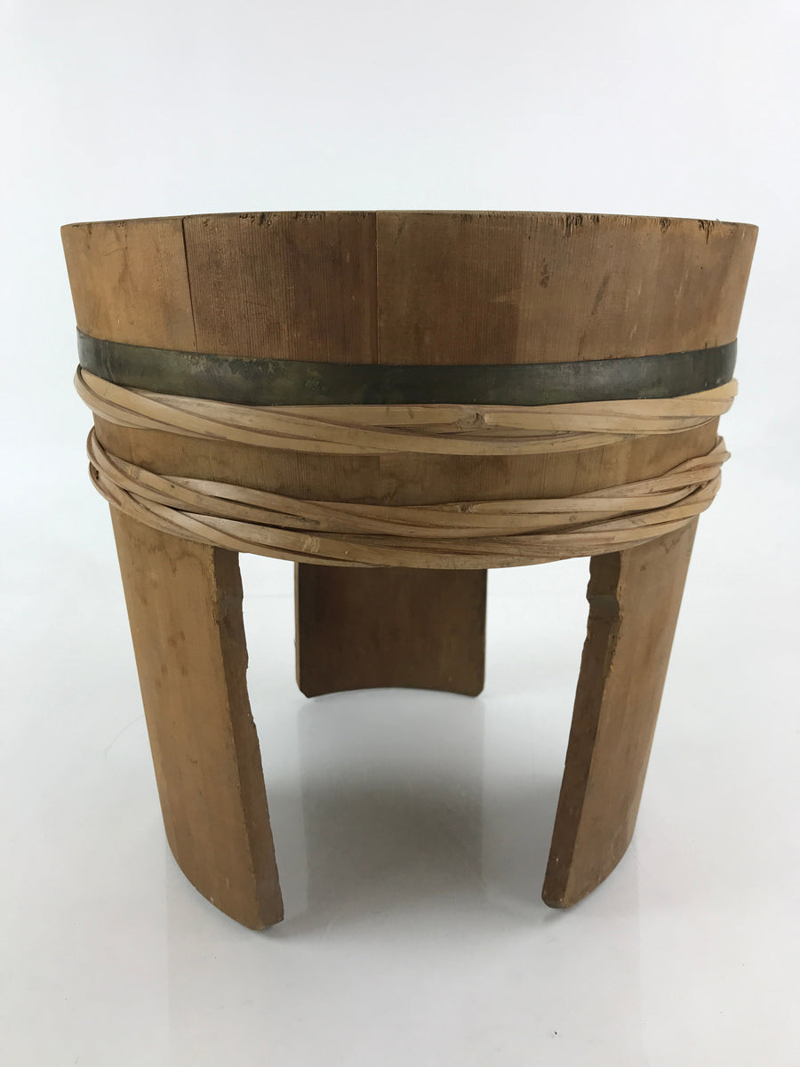 Japanese Handmade Wooden Oke Bucket Sushioke Hangiri Vtg Sushi Handai ...
