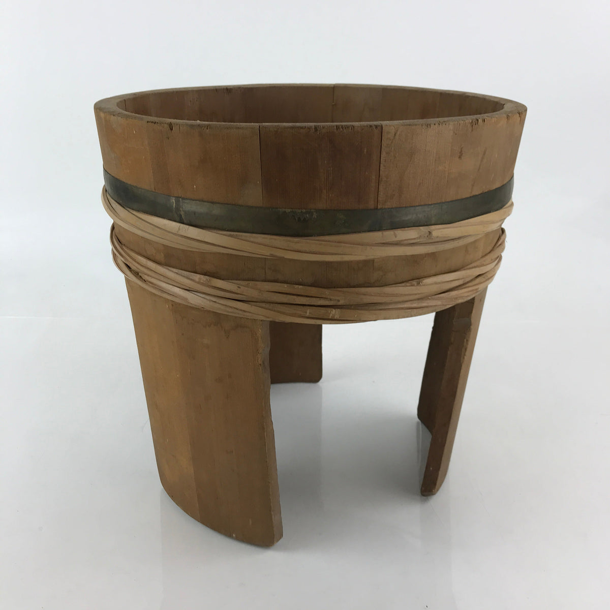 Japanese Handmade Wooden Oke Bucket Sushioke Hangiri Vtg Sushi Handai ...