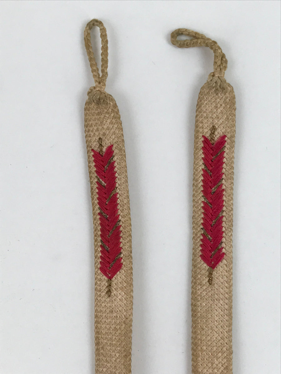 Japanese Haori Himo Kimono Jacket Accessory Vtg Silk Kumihimo Beige Pi ...