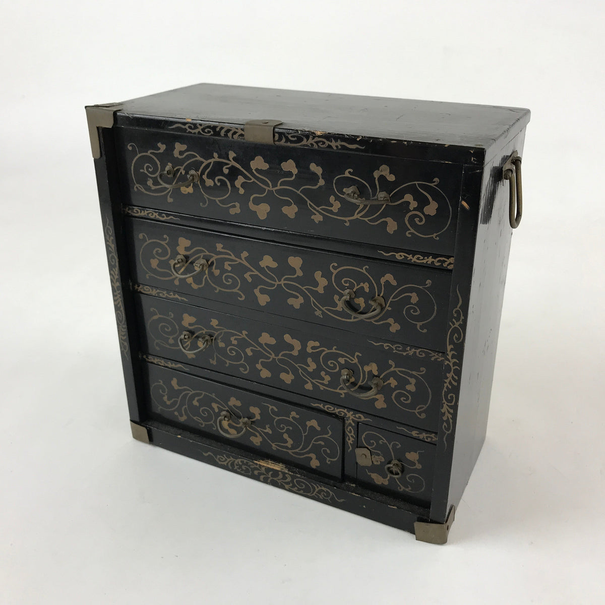 Japanese Hina Doll Lacquer Wood Chest Vtg Girls Day Decoration Makie I ...