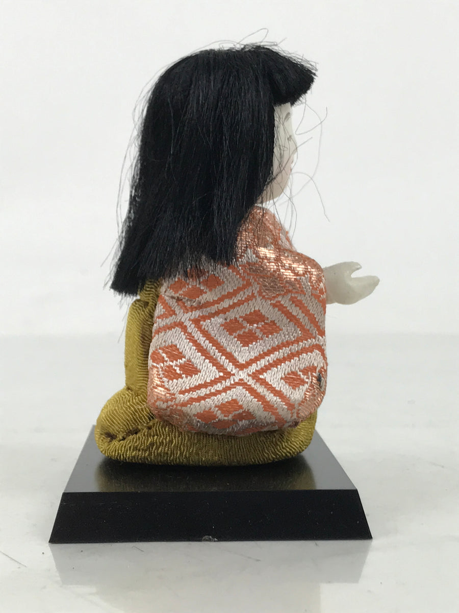 Japanese Hina Doll Ningyo Court Lady Vtg Girls Day Ohinasama Silk Kime ...
