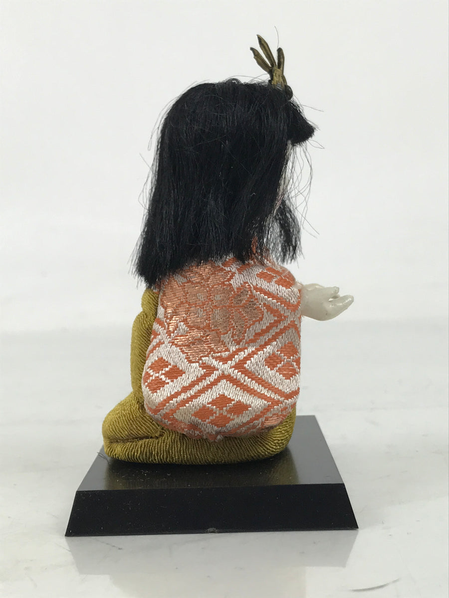 Japanese Hina Doll Ningyo Court Lady Vtg Girls Day Ohinasama Silk Kime ...