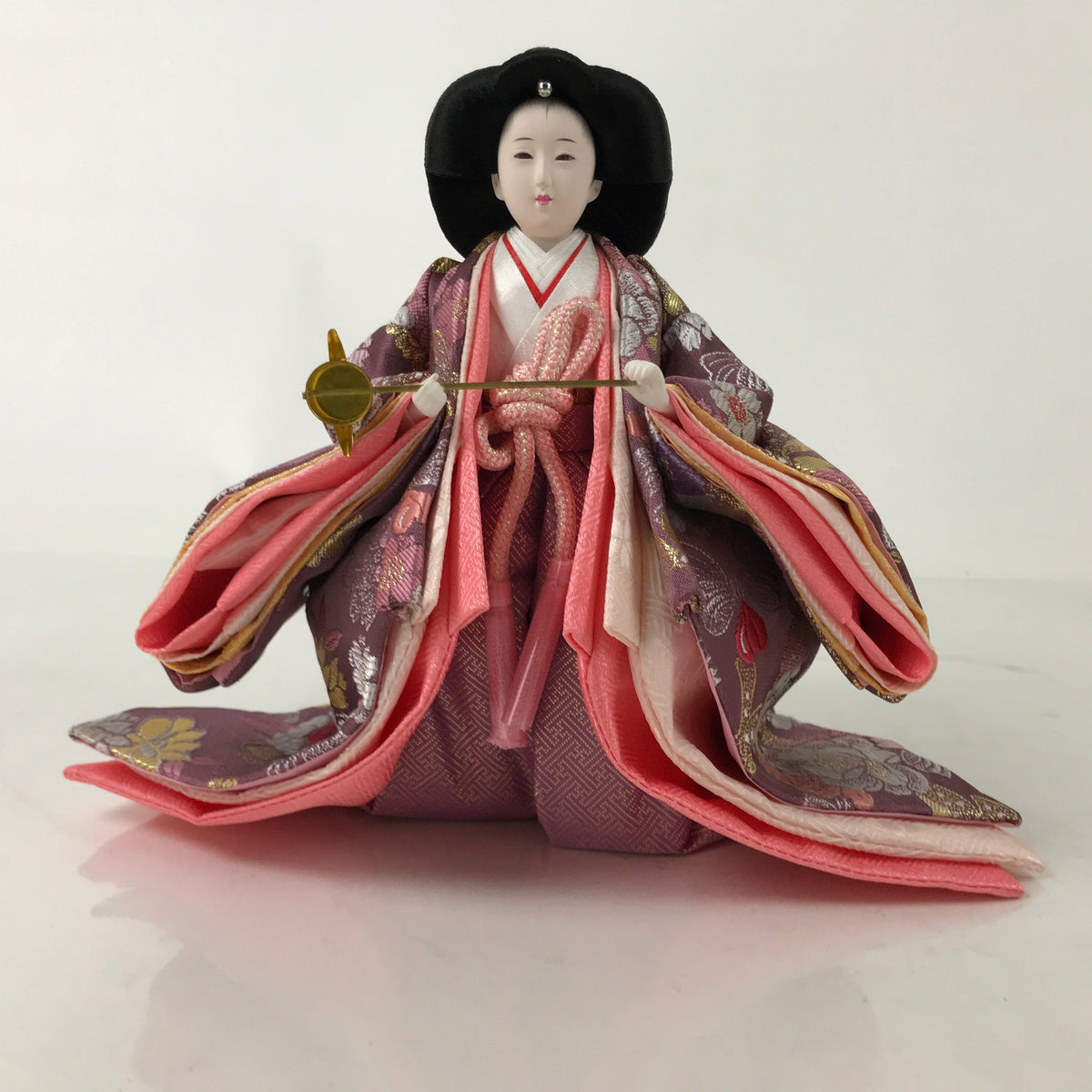 Japanese Hina Doll Ningyo Court Lady Vtg Girl's Day Ohinasama Silk Pin ...