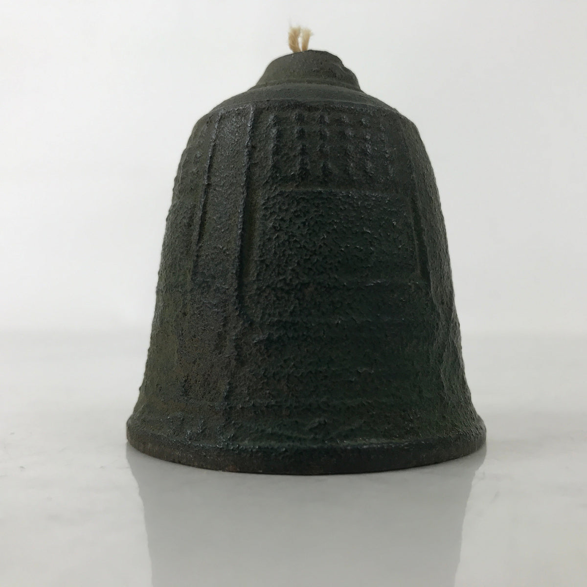 Japanese Iron Furin Wind Chime Tetsurin Vtg Green String Ring Iwate Na ...