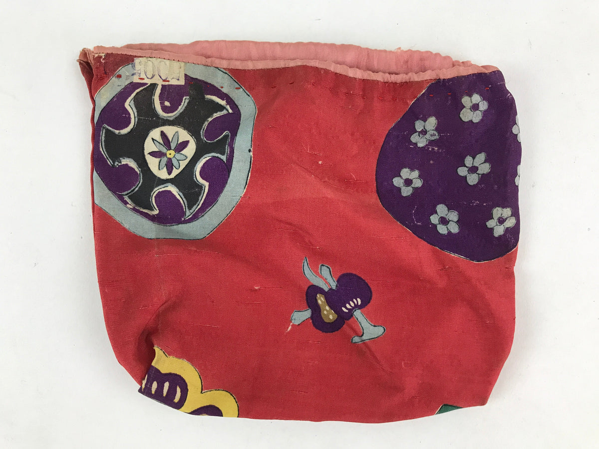 Japanese Kinchaku-Bukuro Drawstring Bag Vtg Kimono Silk Purse Pouch KB ...