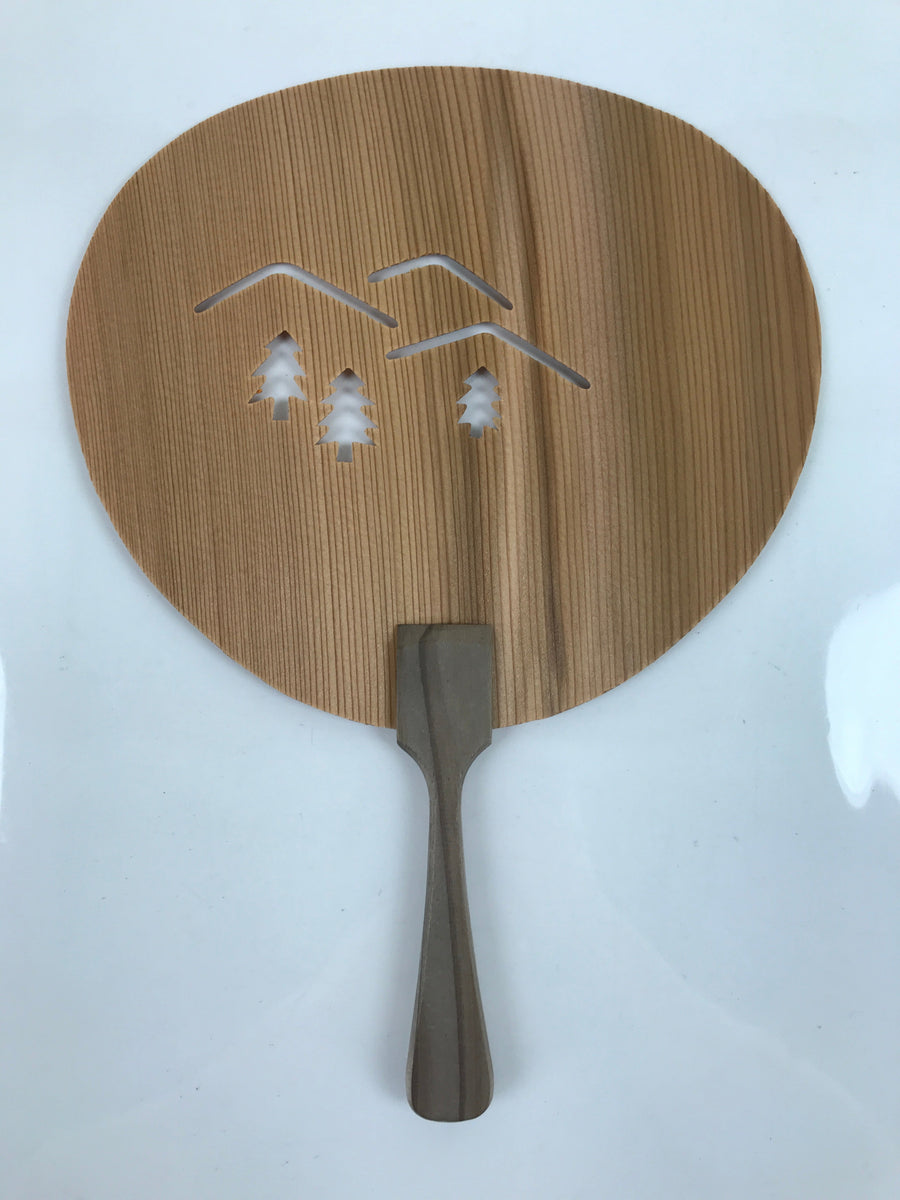 Japanese Koya Cedar Wood Fan Small Uchiwa Koyasan Mountain Simple Tree ...