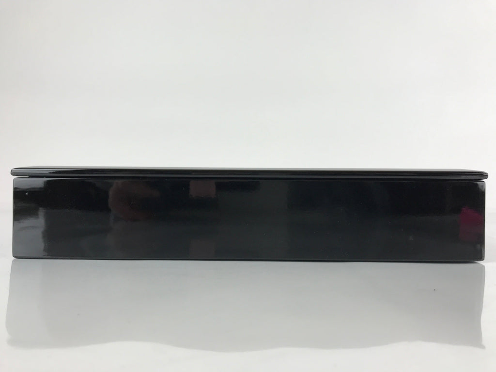 Japanese Lacquered Wooden Lidded Fumibako Letter Box Vtg Makie Raden B ...