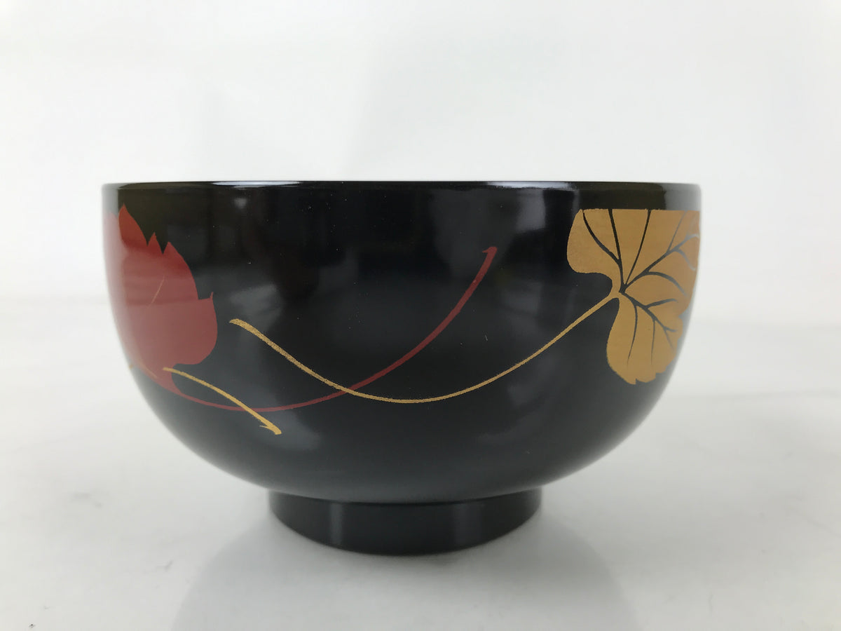 Japanese Lacquerware Bowl Vtg Aizu-Nuri Urushi Makie Red Black Owan So ...