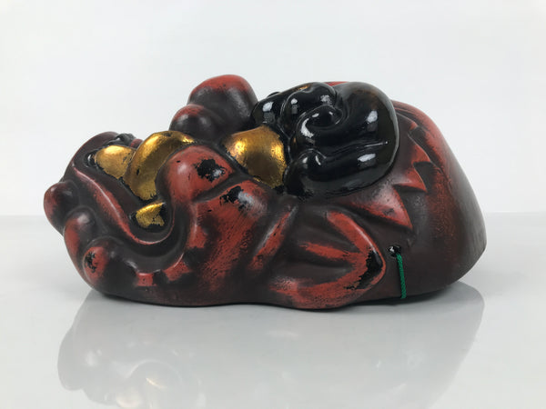 Japanese Large Plaster Noh Mask Tsuina Oni Vtg Angry Demon Nohmen Red ...