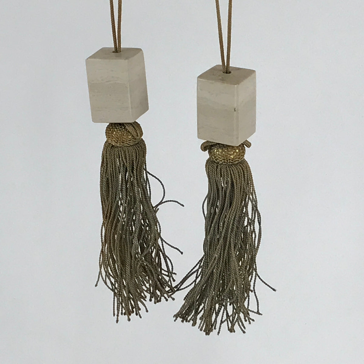 Japanese Marble Stone Hanging Scroll Weights Fuchin Kakejiku Brown Tas ...