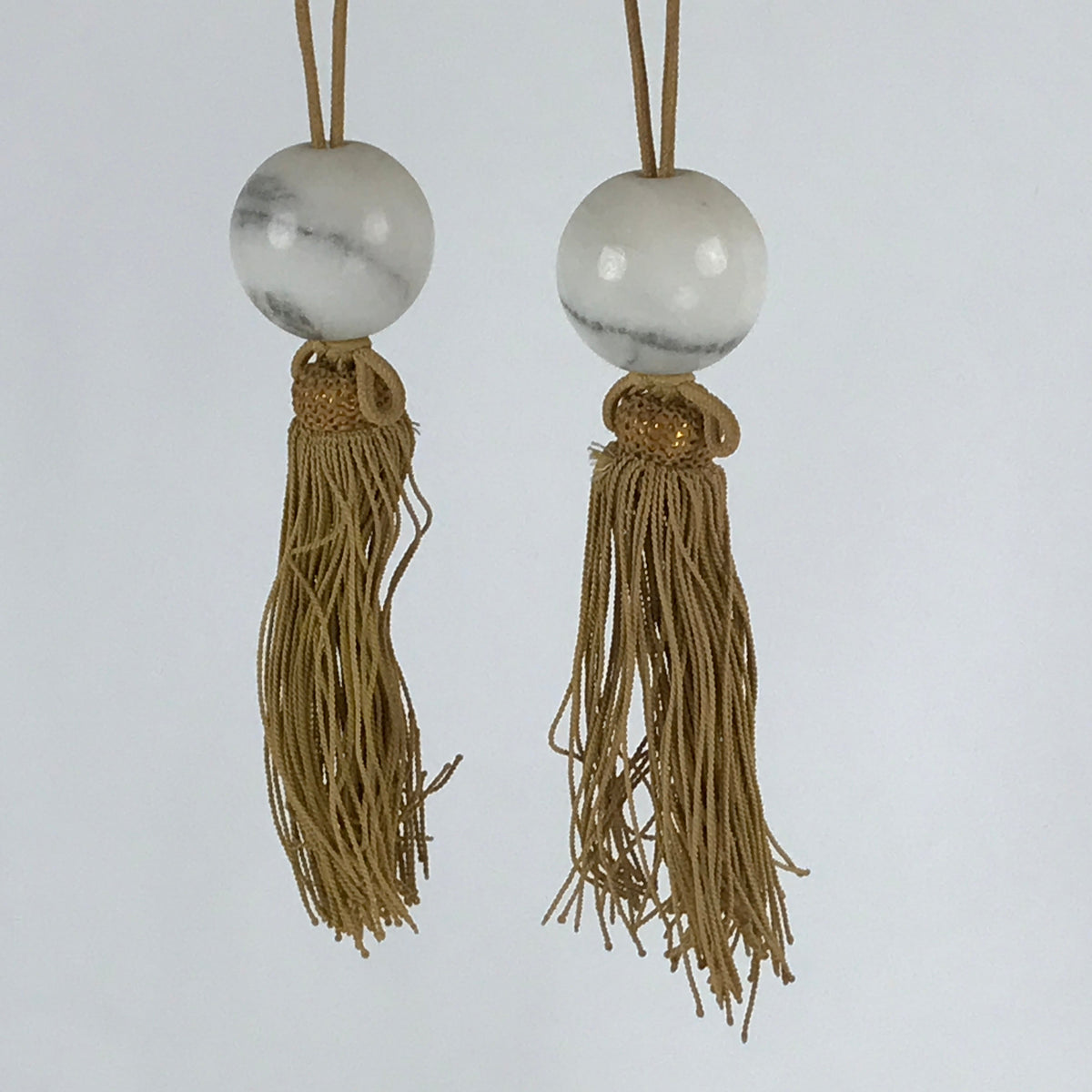 Japanese Marble Stone Hanging Scroll Weights Fuchin Kakejiku Gold Tass ...