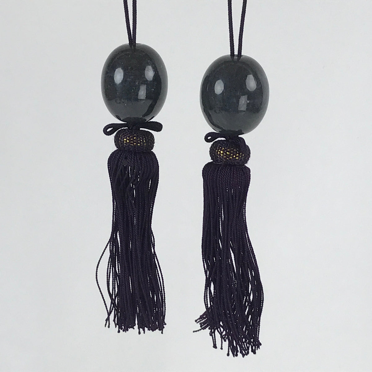 Japanese Marble Stone Hanging Scroll Weights Fuchin Kakejiku Purple Ta ...