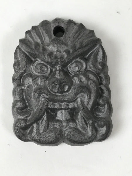 Japanese Miniature Clay Oni Demon Kawara Roof Tile Onigawara Vtg Amule ...