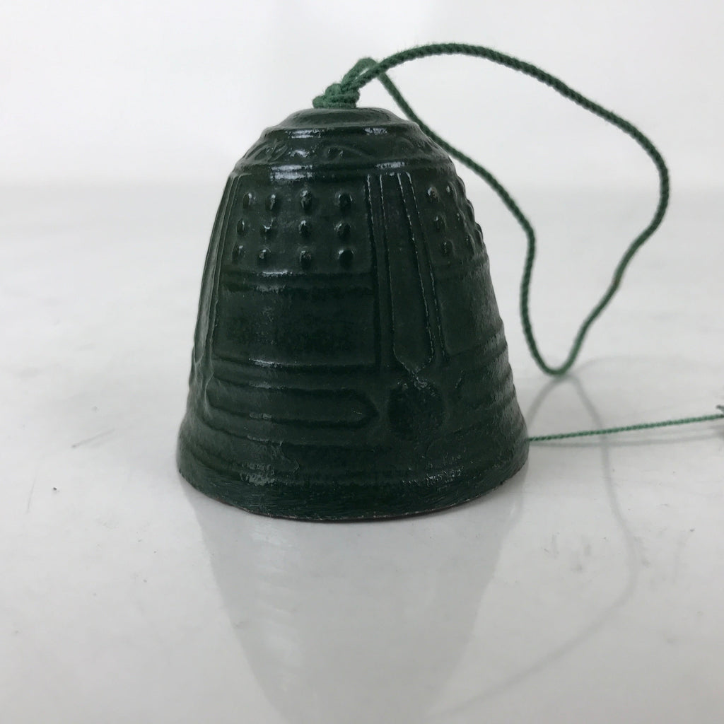 Japanese Nanbu Iron Furin Wind Chime Tetsurin Vtg Green Bell Toro Lant ...