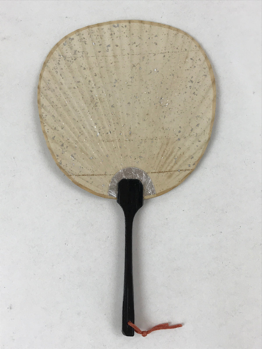 Japanese Paper Fan Uchiwa Vtg Handmade Decoration Landscape Ukiyoe JK5 ...