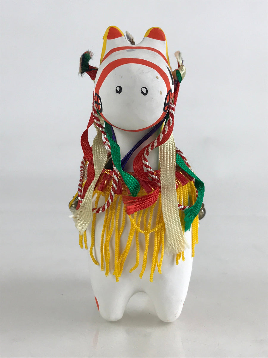 Japanese Paper Mâché White Horse Auspicious Figurine Boy's Day Festiva ...