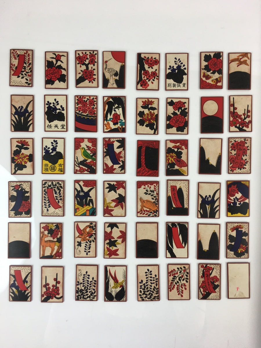 Japanese Playing Cards Hanafuda Game Vtg Boxed Karuta Tengu JK380 ...