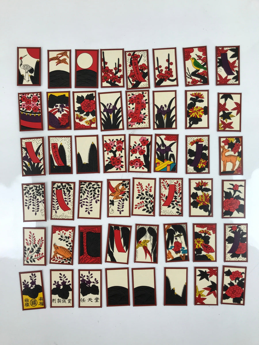 Japanese Playing Cards Hanafuda Game Vtg Nintendo Plastic Boxed Karuta ...