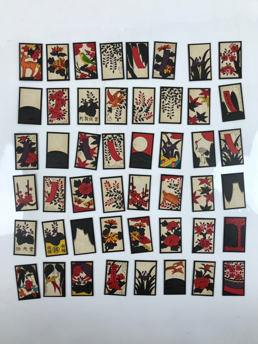Japanese Playing Cards Hanafuda Game Vtg Nintendo Plastic Boxed Karuta ...