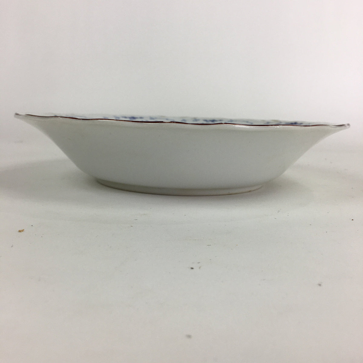 Japanese Porcelain Soup Bowl Maruta Japan Kasuga Ware Round Blue Flowe ...