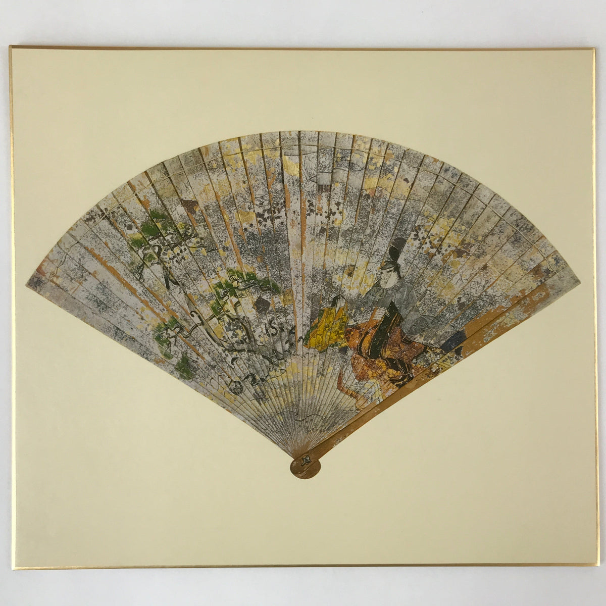 Japanese Shikishi Art Reproduction National Treasure Sai-e Hi-ougi A63 ...