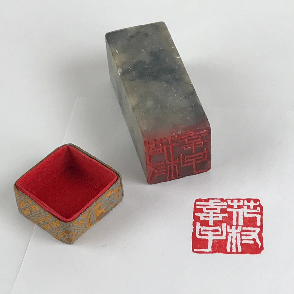 Japanese Stone Carving Seal Tenkokuin Hanko Inkan Stamp Signature Marb ...