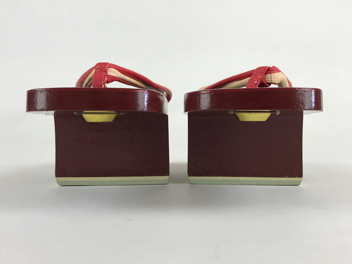 Japanese Traditonal Sandals Geta Wooden Lacquered Clogs Vtg Raden Shel ...