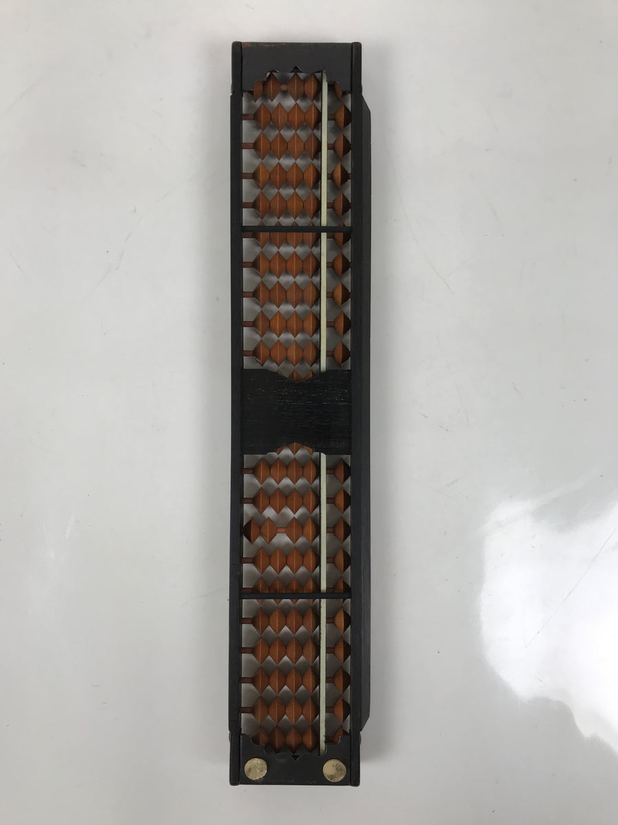 Japanese Wooden Abacus Soroban Math Calculating Tool Vtg 1/4 Beads 23 ...