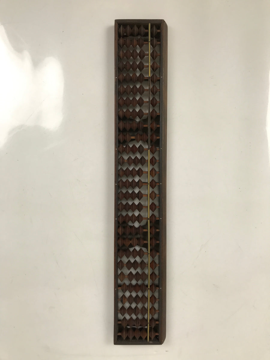 Japanese Wooden Abacus Soroban Math Calculating Tool Vtg 1/4 Beads 27 ...