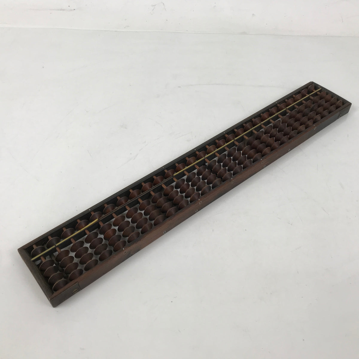 Japanese Wooden Abacus Soroban Math Calculating Tool Vtg 1/4 Beads 27 ...