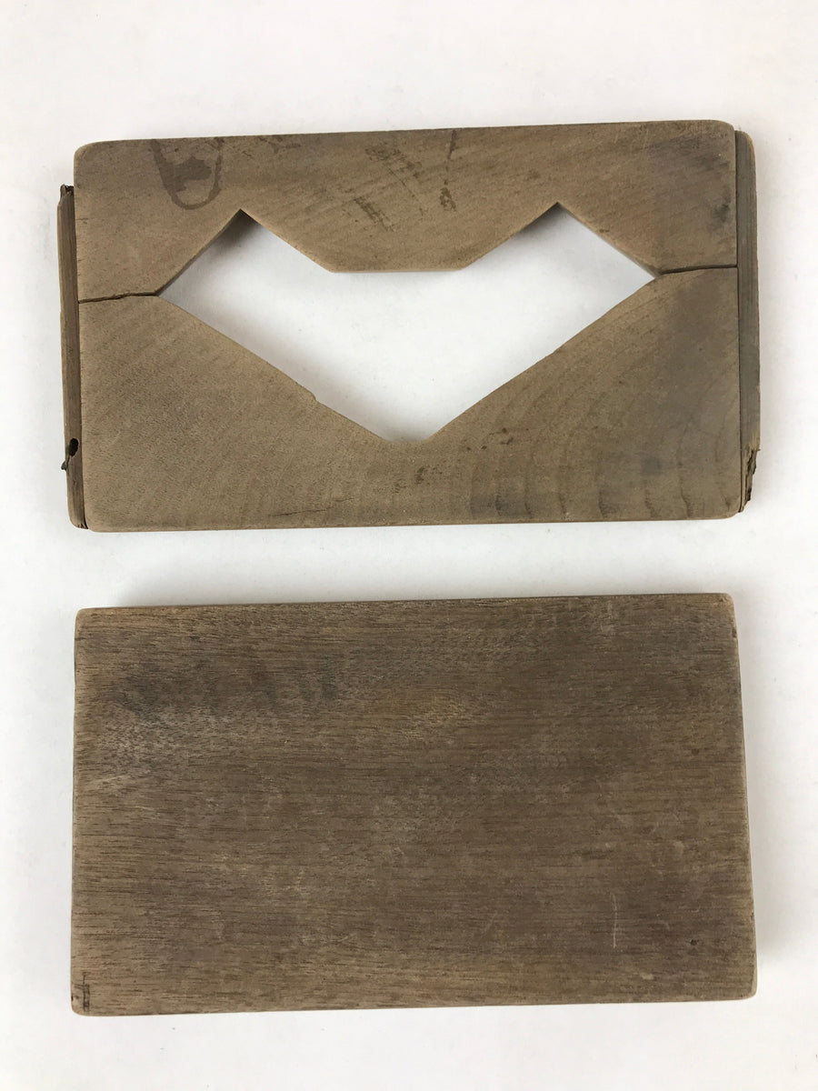 Japanese Wooden Carved Kashigata Cake Mold Sweet Wagashi Tied Kombu Ke ...