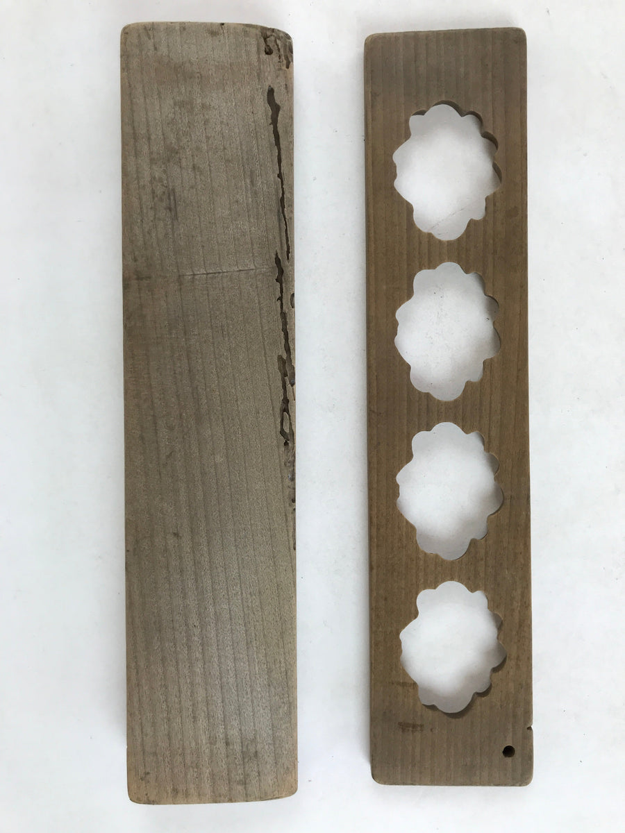 Japanese Wooden Carved Kashigata Cake Mold Vtg Sweet Wagashi Dandelion ...