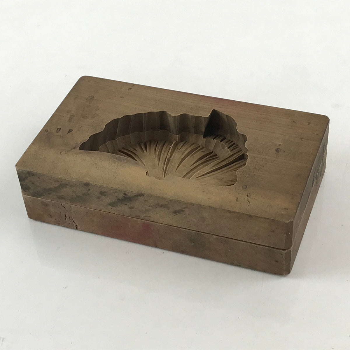 Japanese Wooden Carved Kashigata Cake Mold Vtg Sweet Wagashi Ginkgo Le ...