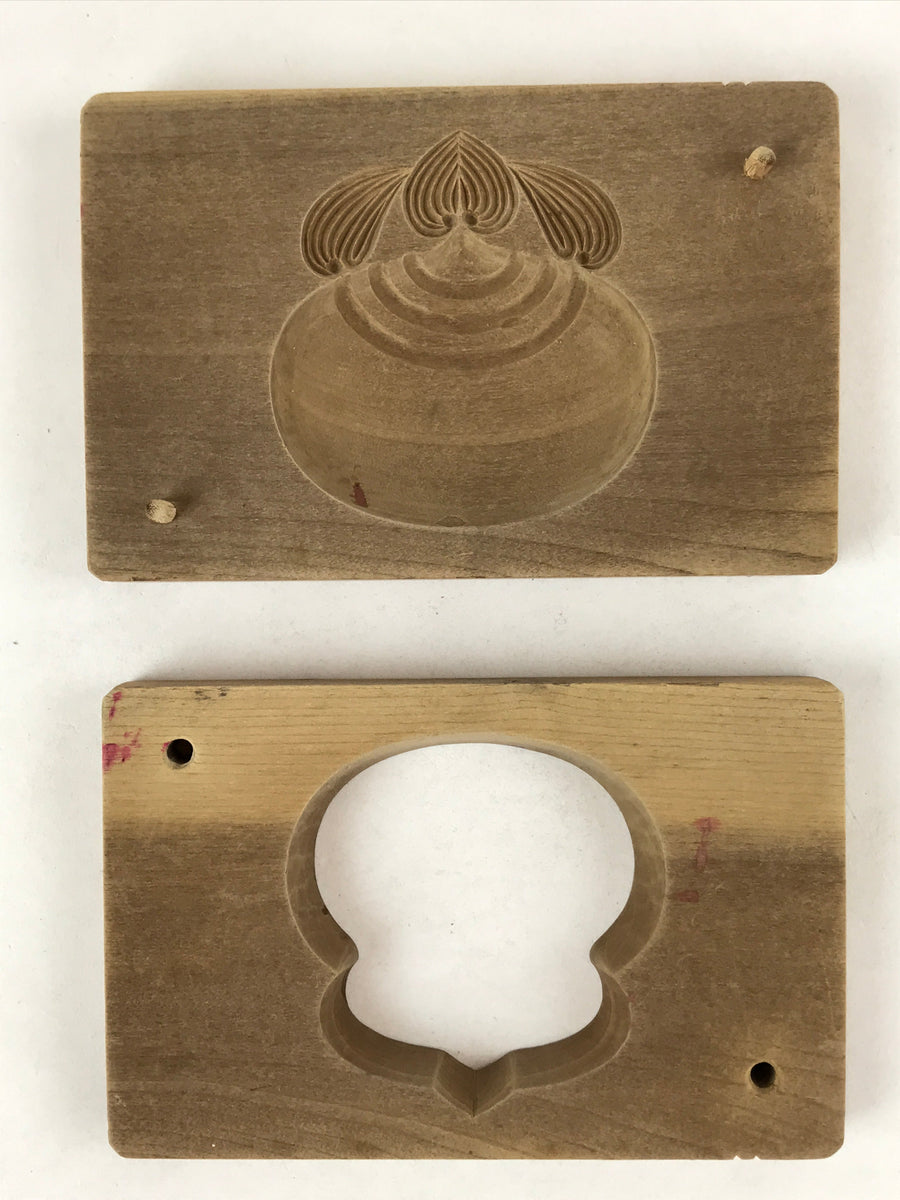 Japanese Wooden Carved Kashigata Cake Mold Vtg Sweet Wagashi Inari Kg5 ...