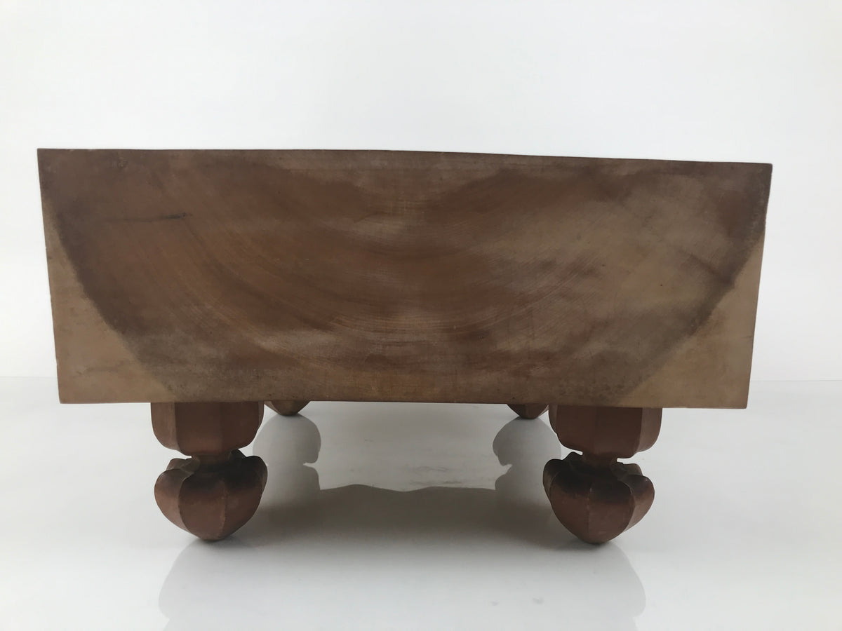 Japanese Wooden Go Board Vtg Igo Game Table Goban Leg Heso 19X19 Grid ...