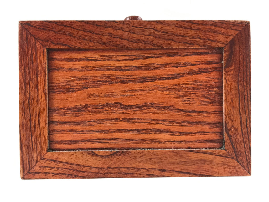 Japanese Wooden Tabletop Organizer Box Vtg Carrier Handle 1 Drawer Sak ...