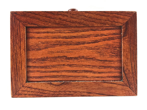 Japanese Wooden Tabletop Organizer Box Vtg Carrier Handle 1 Drawer Sak ...