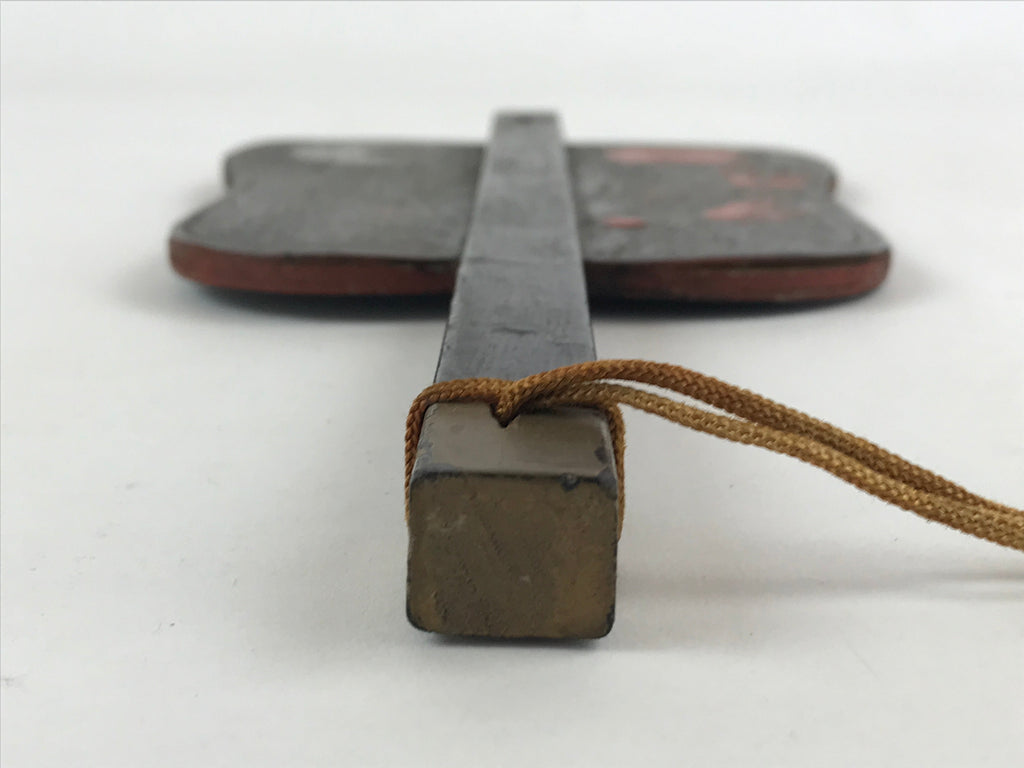 Japanese Wooden War Fan Paddle Gunbai Vtg Sumo Referee Tassel Black JK ...