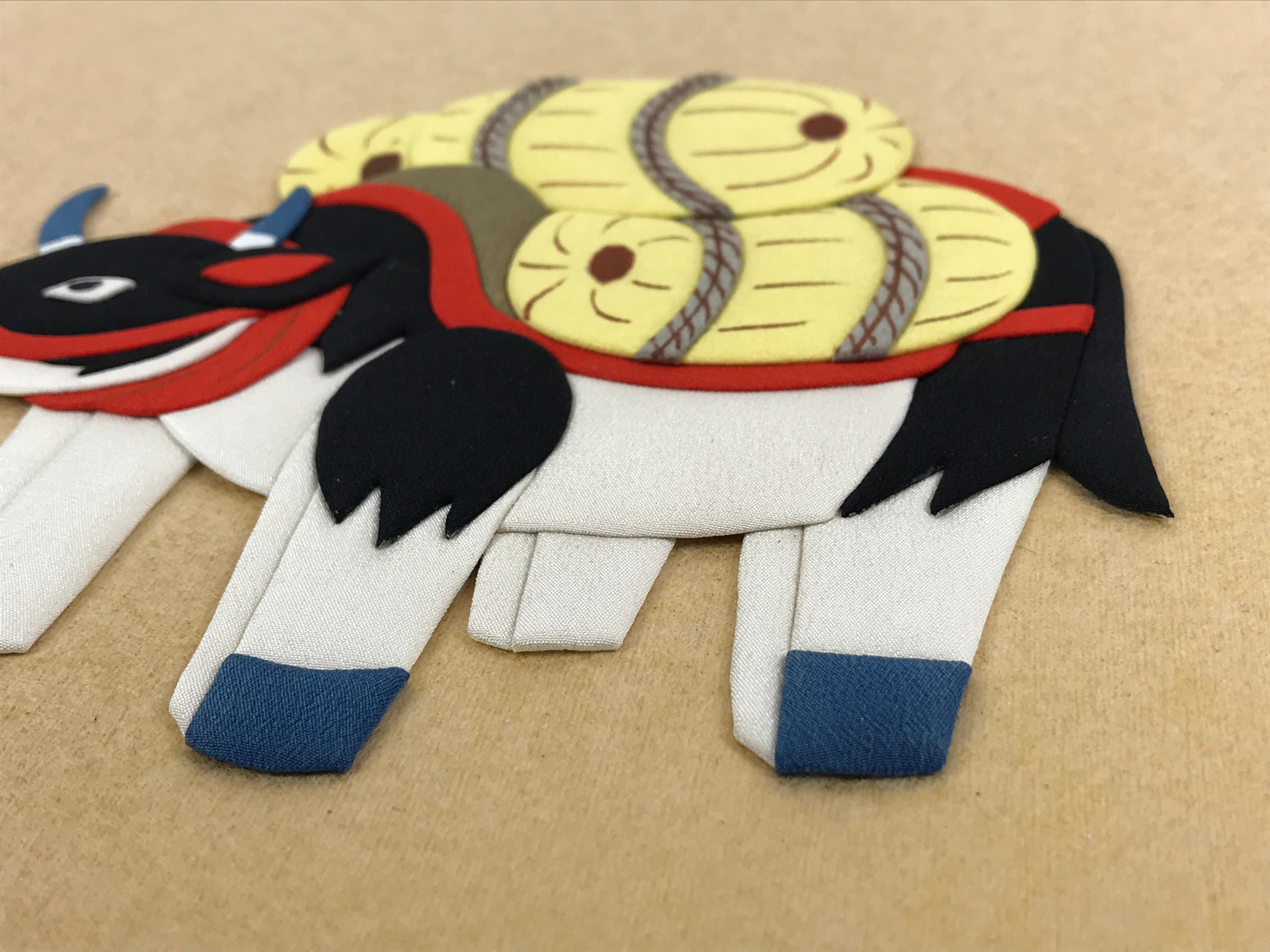 Japanese Zodiac Shikishi Art Board Vtg Oshie Zaiku Fabric Silk Craft C ...