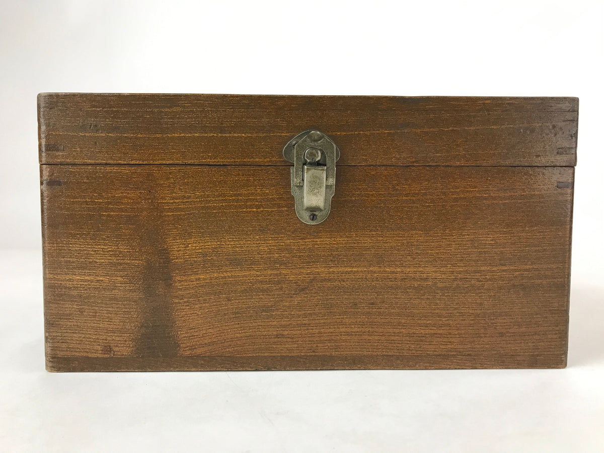 Vintage Japanese Wooden Hanko Inkan Stamp Storage Box Inside 13x23.5x9 ...