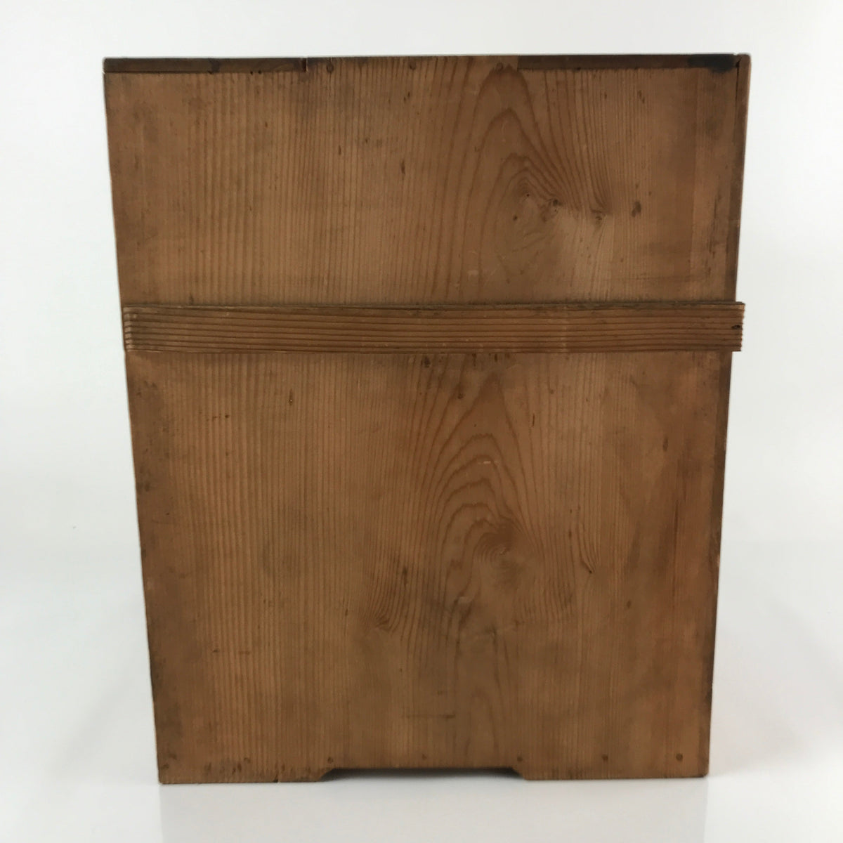 Vintage Japanese Wooden Lidded Ozen Storage Box Inside 31x31x39cm Brow ...