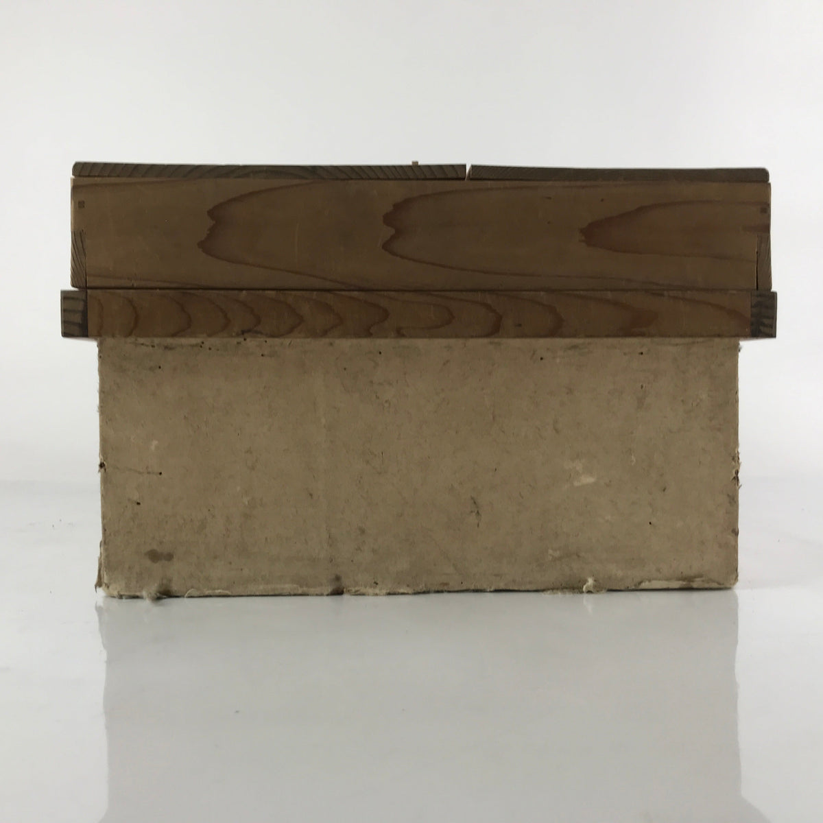 Vintage Japanese Wooden Lidded Storage Box Inside 28x43.5x14.5cm Brown ...