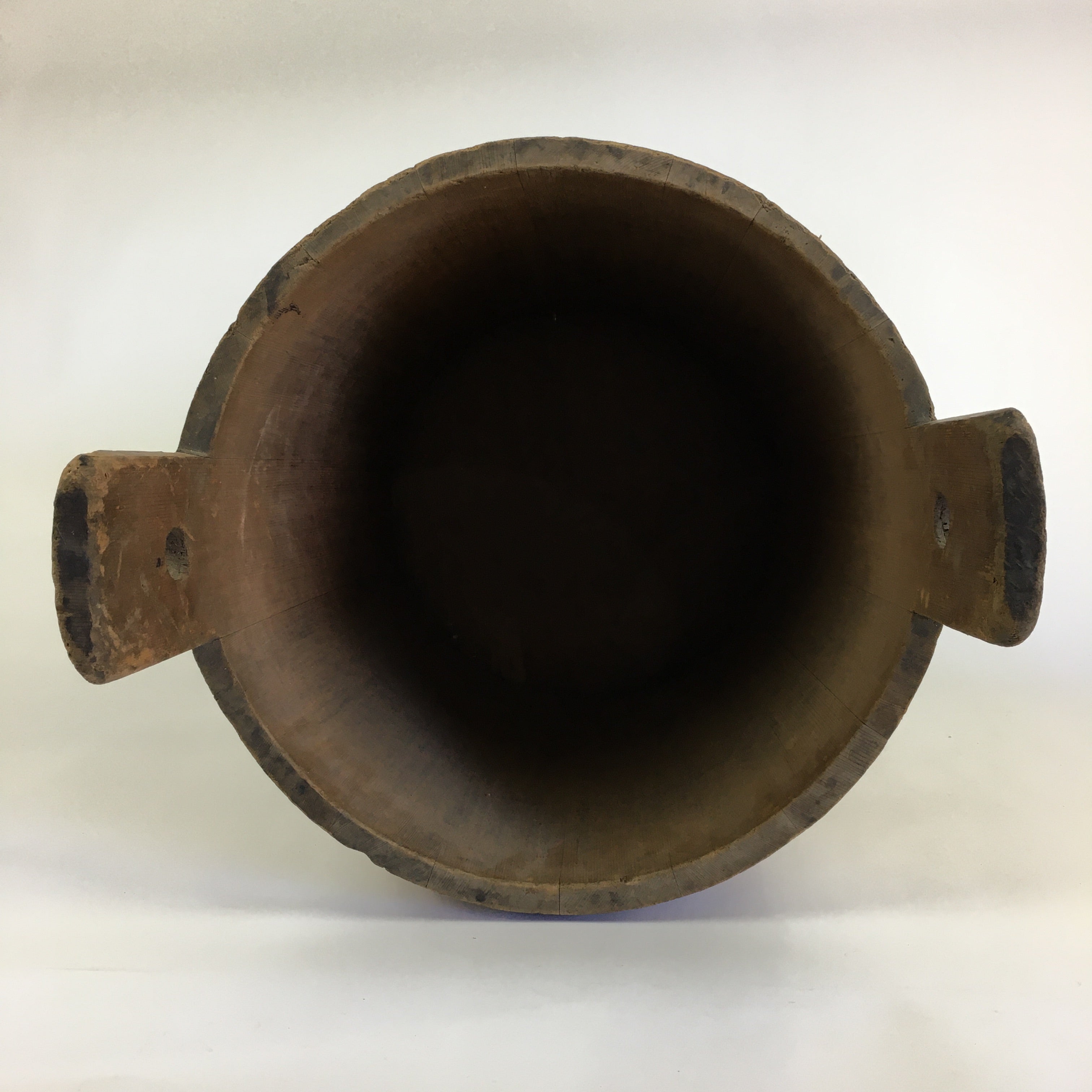 Antique C1924 Japanese Handmade Wooden Bucket Oke Vtg Large Mizuoke JK ...