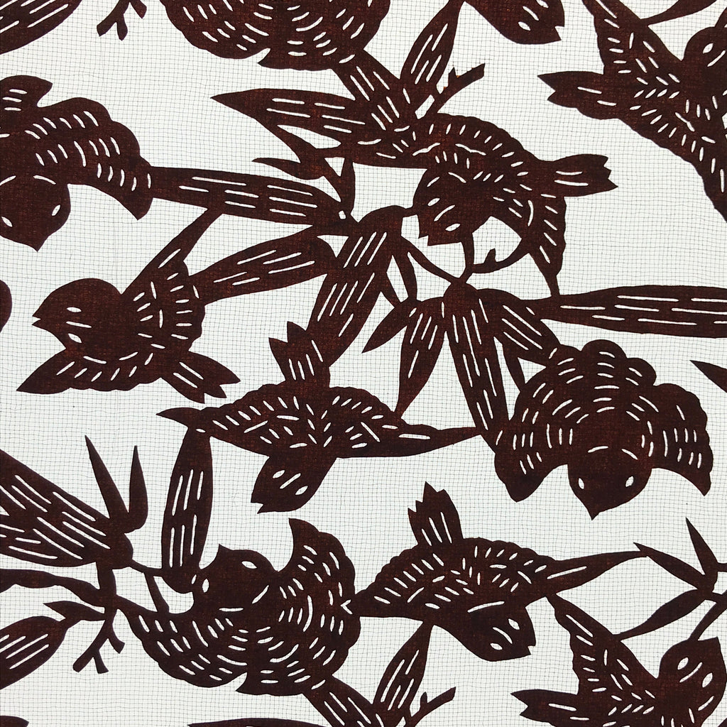 Antique Japanese Katagami Paper Kimono Stencil Birds Bamboo Leaves A64 ...