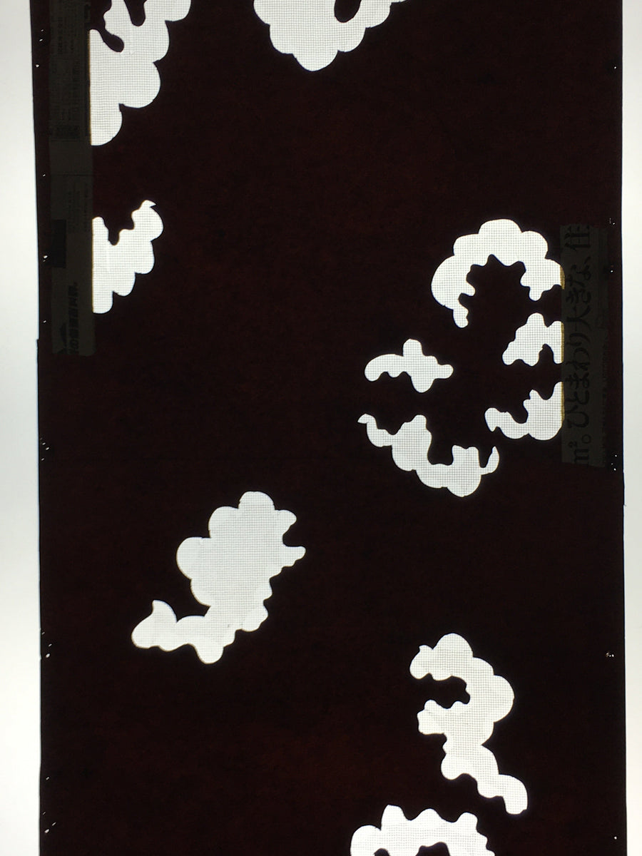Antique Japanese Katagami Paper Kimono Stencil Katazome Cloud Pattern ...