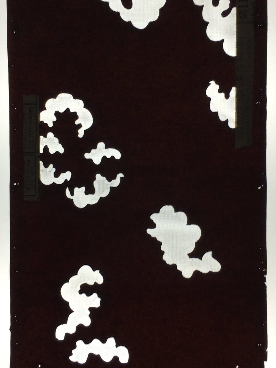Antique Japanese Katagami Paper Kimono Stencil Katazome Cloud Pattern ...