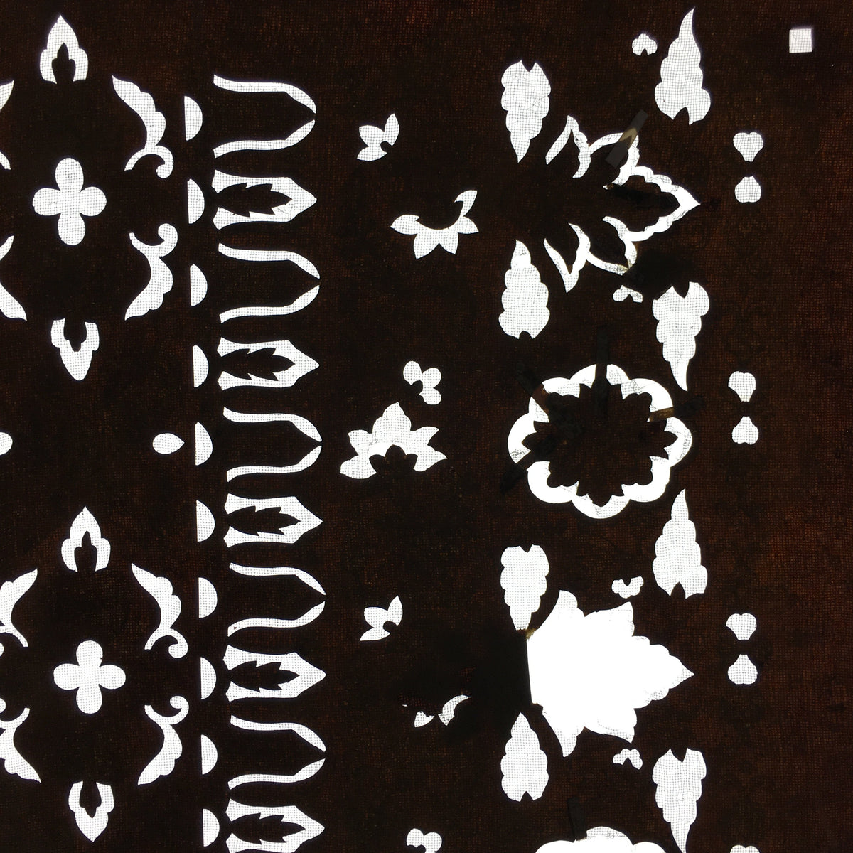 Antique Japanese Katagami Paper Kimono Stencil Katazome Flower Pattern ...