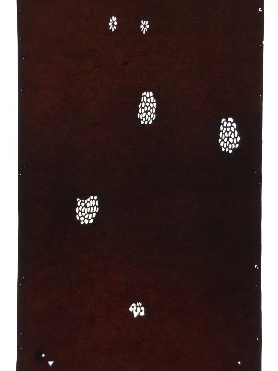 Antique Japanese Katagami Paper Kimono Stencil Katazome Flower Pattern ...