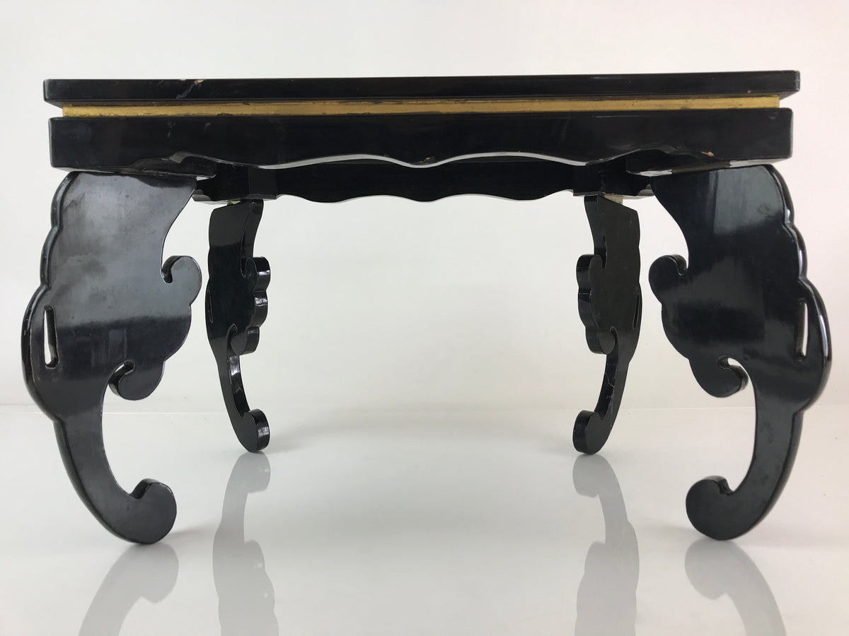 Antique Japanese Wooden Legged Tray Ozen Lacquered Black Table UR805 ...